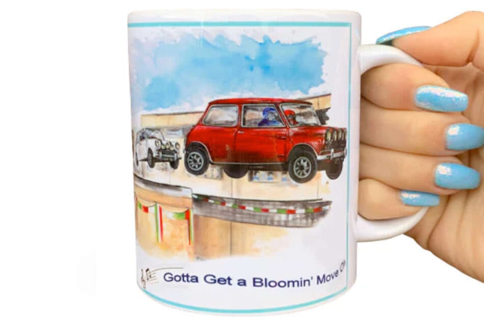 Italian Job ‘Get a Bloomin’ Move On’ Mug | BEX. Official Art